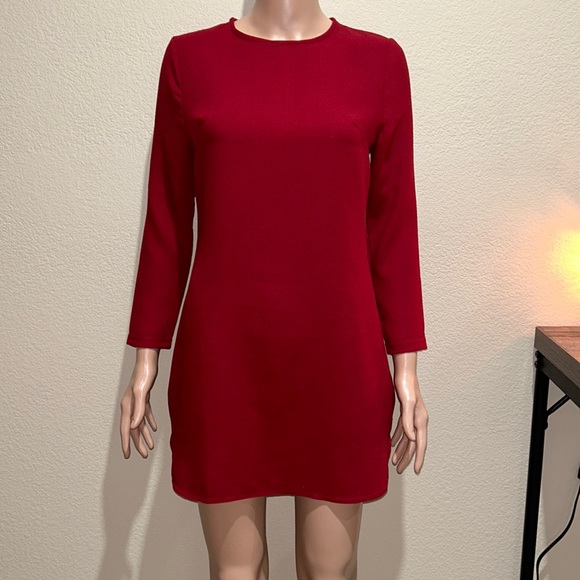 Tobi | Dresses | Tobi Dark Red Long Sleeve Dress | Poshmark